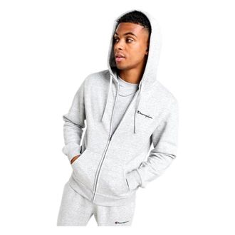 Champion Grauer Kapuzen-Sweatshirt mit Rei&szlig;verschluss - - Sweatshirts & Hoodies - Herren - Grau - 2XL