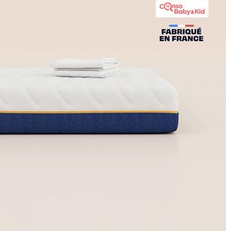 Tediber Matelas bébé 60x120 Tediber - Hypoallergénique & anti-acarien - Fabriqué en France - Idéal de 0 à 5 ans - Alèse bébé offerte