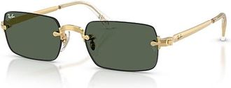 Ray-Ban Rb3928 By A$ap Rocky Sonnenbrillen Arista Gold Fassung Gr&uuml;n Glas 54-20
