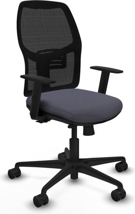 Piqueras y Crespo Moderner B&uuml;rostuhl Alfera mit 1D-Armlehnen, h&ouml;henverstellbare Lendenwirbelst&uuml;tze, ausgestattet mit Syncro/Traslack und Schneideschaum, mit Rollen von 