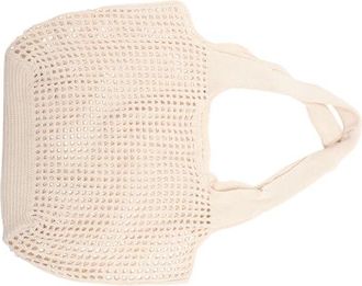 Minkissy FOMIYES Paquet Fourre-Tout de Plage Femme en Tricot Ajour&eacute; Couleur Abricot Grosse Capacit&eacute; L&eacute;ger et Portable Paquet Tiss&eacute; pour L&Eacute;t&eacute; pour Vacances Cour