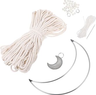 Exceart DIY Traumfänger Makramee Bastelset Mit Baumwollkordel Kompakt Und Langlebig Handgemachter Wandbehang Zum Kreativen Basteln Und Dekorieren DIY Geschenk