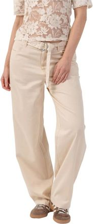 Kocca Femme, Pantalons, Beige, Taille: 36 FR Relaxed Casual Long Summer Pantalons