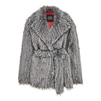 Cesare Gaspari Faux Fur Mantel - - Jackets - Damen - Grau - S
