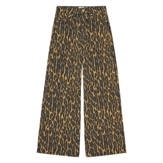Ganni Print Denim Baggy Jeans - - Jeans - Damen - Braun - W30