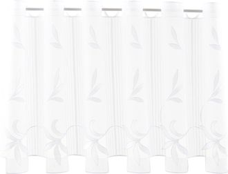 Florentina Footwear Florentina Scheibengardine Lochstickerei 55 cm hoch Weiß - Wunschbreite frei wählbar durch gekaufte Menge in 15,5 cm Schritten - Meterware