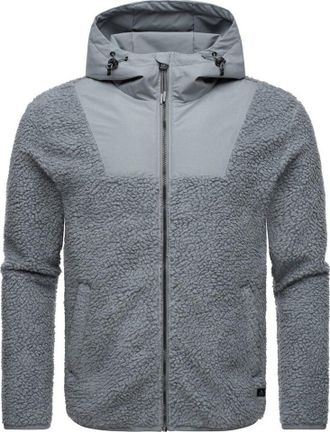 Ragwear Fleecejacke Adar Angesagte Herren Pl&uuml;schjacke mit hohem Kragen