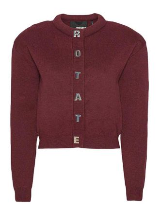 Rotate Pull Col Rond - Rouge Brun