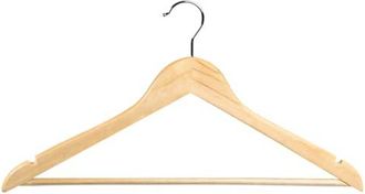 KESPER | Formkleiderbügel - 12er Pack, Material: Lotusholz, Metall, Maße: 44,5 cm breit, Farbe: Braun, Natur | 67137