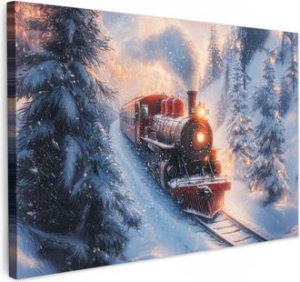 MuchoWow © Bild auf Leinwand Groß 120x80 cm XXL Weihnachtsdeko Schlafzimmer Bilder Badezimmer Wand Deko Wohnzimmer Weihnachtsgeschenke Modern Bilderwand Gesche