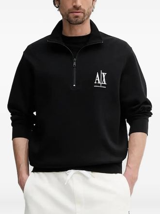 A|X Armani Exchange sweat à logo imprimé - Noir
