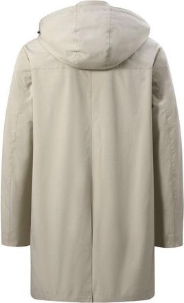 AlltheMen Trenchcoat Herren Mittellanger Trenchcoat mit Kapuze Wasserabweisend Business