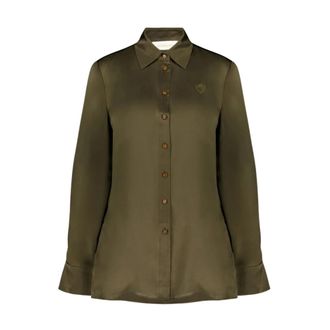Zimmermann Hypnotic Satin Shirt - - Blouses & Shirts - Damen - Gr&uuml;n - L