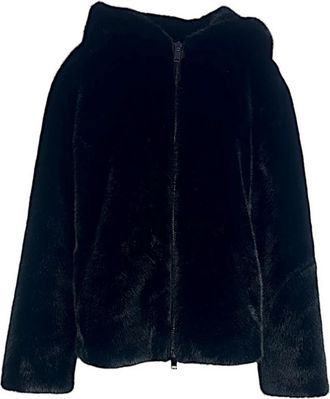 P.A.R.O.S.H. P.a.r.o.s.h., Femme, Vestes, Noir, Taille: 36 FR Veste en fausse fourrure