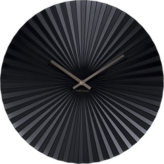 Karlsson Wanduhr Sensu - Schwarz - Ø40cm - Rund - Stahl - Wanduhr Modern Wohnzimmer - Wanduhren