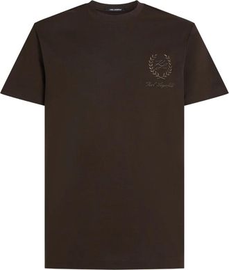 Karl Lagerfeld t-shirt à col rond - Marron