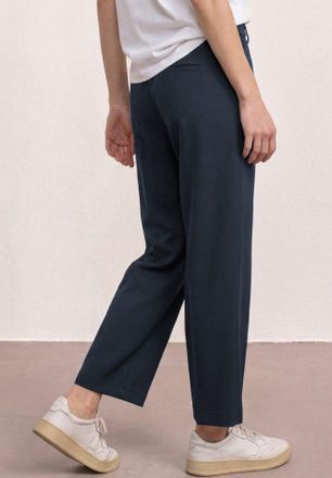Street One Schlupfhose mit geradem Bein Punto di Roma Hose mit Knopfdetail
