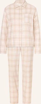 CALIDA Calida Schlafanzug Serie Plaid Dreams Aus Flanell weiss
