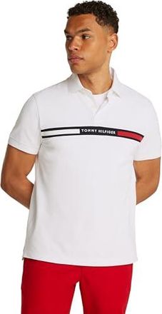 Tommy Hilfiger Polo Manches Courtes Homme Chest Insert Regular Fit, Blanc (White), 3XL