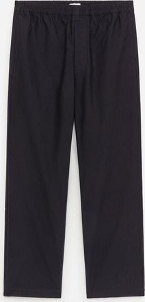 Arket Lockere Hopsack-Hose Aus Baumwolle -Blau