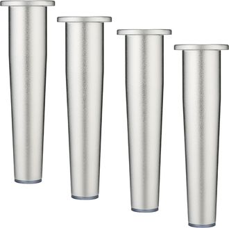 Generic Runde Aluminium-Schrankf&uuml;&szlig;e (8/10 cm) M&ouml;belf&uuml;&szlig;e Inkl Schrauben - Einfache Montage Kommodenf&uuml;&szlig;e Tischbeine F&uuml;r Bett Sofa, Schreibtisch, Schuhschrank(Si
