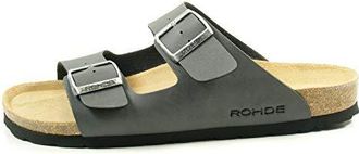 Rohde Mens Shoes Pantoletten Summershoes 5920 Anthrazit Grey, Pointure:EUR 41