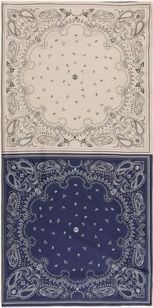 lescarf Lescarf Seidentuch blau