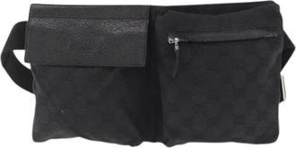 Gucci unisex, Pre-owned, Noir, Taille: ONE Size Sac Banane en Toile Pre-owned