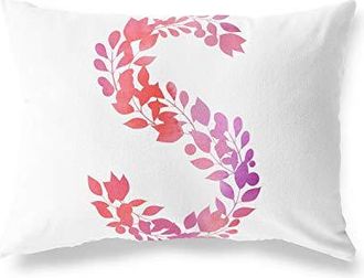 Bonamaison Le Jardin du Lin Dekorativer Kissenbezug, Polyester, mehrfarbig, 45 x 60 cm