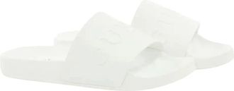 Guess Homme, Chaussures, Blanc, Taille: 40 EU Logo Relief Claquette