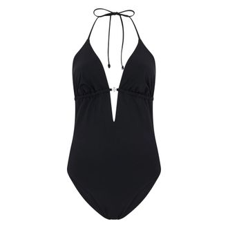 Tory Burch Einteiler mit amerikanischem Kragen - - Swimwear - Damen - Schwarzk - S