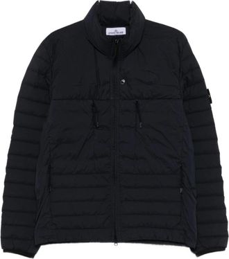 Stone Island Homme, Vestes, Bleu, Taille: 2XL Doudoune matelass&eacute;e avec logo