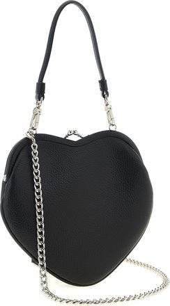 Vivienne Westwood Womens Belle Heart Top Handle Bag Black Polyurethane