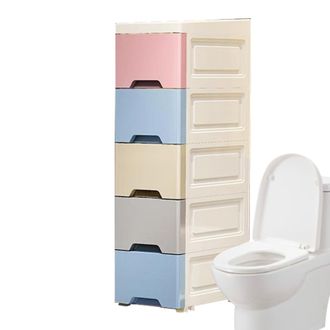 Generic Badezimmerschränke, stehend, schmal, mit Rollen, vertikale Organizer, hohe Kapazität, für Badezimmer, Wohnzimmer, Hotel, Vermietung