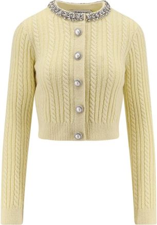 Self Portrait Femme, Pulls, Jaune, Taille: 42 FR Alpaca Cardigan