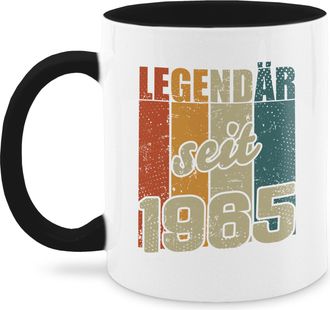 Shirtracer Tasse Tassen 325ml - 60. Geburtstag - Legendär seit 1965-325 ml - Schwarz - zum 60 tasse+level+60 60er 1964 kaffeetasse jahre sechzig geschenk 60ten 6