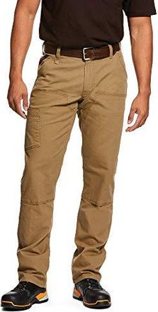 Ariat Mens Khaki Rebar M4 Made Tough Durastretch Double Front Straight Work - 10030232