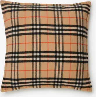 Burberry Coussin en laine et cachemire Check