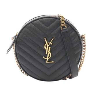 Saint Laurent Pre-owned Vinyl Monogram Leder Schultertasche - - Pre-owned - Damen - Schwarzk - ONE SIZE