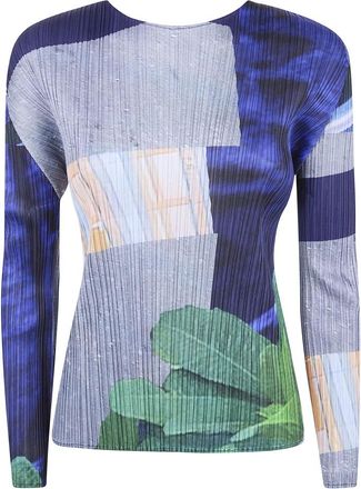 Issey Miyake Femme, Pulls, Multicolore, Taille: 46 FR City Collage T-Shirt