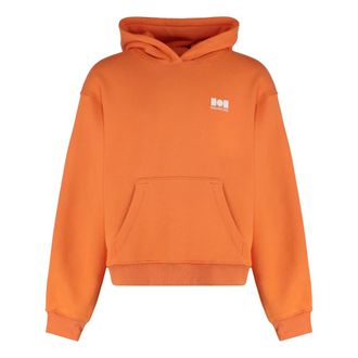 Nahmias Baumwoll-Hoodie mit Rippdetails - - Sweatshirts & Hoodies - Herren - Orange - XL
