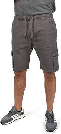 Indicode IDFrances Homme Shorts Cargo Bermuda Pantalon Court avec Stretch Poches Cargo Mélange de Coton Regular Fit, Taille:S, Couleur:Grey (905)