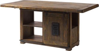 Massivmoebel24 Esstisch Mango 160x80x76 braun lackiert railway 4103