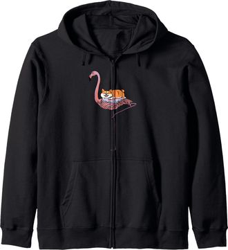 Huebucket Flamingo and Shiba Inu Kapuzenjacke