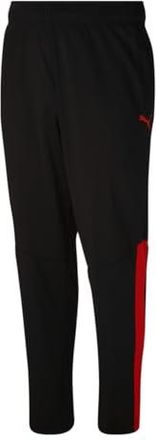 Puma Contrast Pants (Available in Big & Tall) Pantalon de survêtement, Opaque, Noir/Rouge à Haut Risque, L Homme