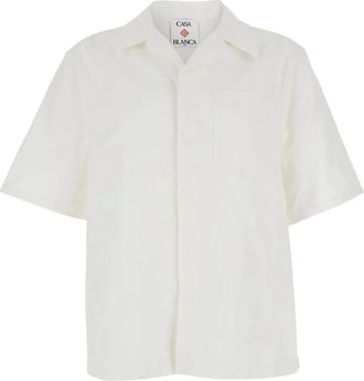 Casablanca Homme, Chemises, Blanc, Taille: M Msp26Sh22801Cotton