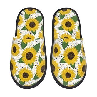 Generic Pantoufles DH&ocirc;tel Tournesols Chaud Accueil Pantoufles Lavables Maison Slippers Pour Invit&eacute; Femmes H&ocirc;tel M