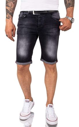 Rock Creek Herren Shorts Jeansshorts Denim Short Kurze Hose Herrenshorts Jeans Sommer Hose Stretch Bermuda Hose RC-2214 Dunkelgrau W32