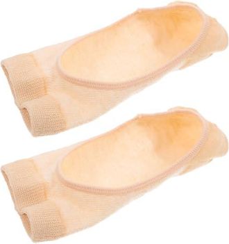 Holibanna SHERCHPRY Chaussettes de Yoga pour Femmes &agrave; Bout Ouvert et Deux Doigts Chaussettes Invisibles d&Eacute;t&eacute; L&eacute;g&egrave;res en Tissu Doux Couleur Peau Confort Respiran
