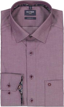 Olymp Herren Hemd violett Baumwolle